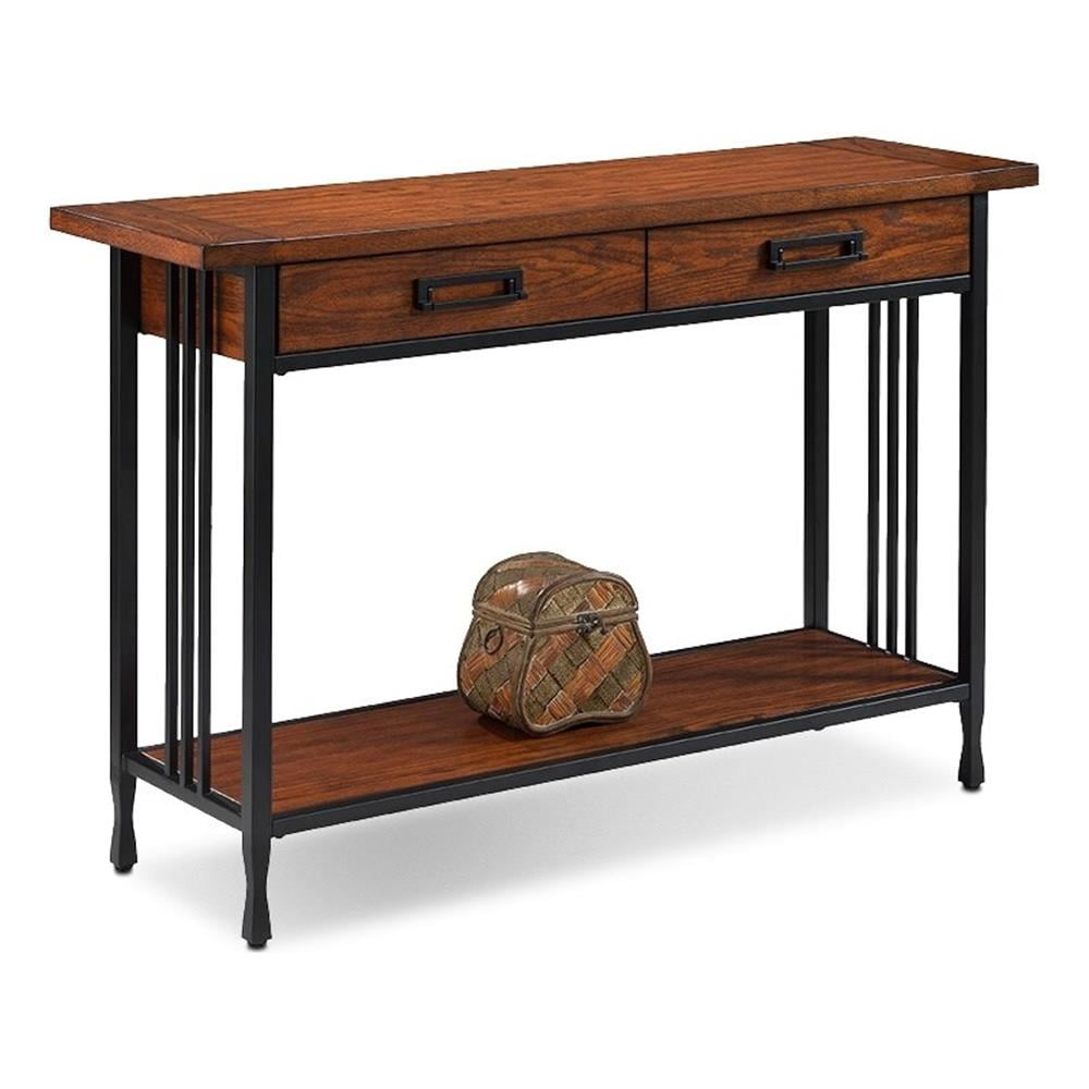 Click here for Leick Home Leick Ironcraft Wood Console Table In B... prices
