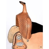 16 Flex Tree Western Horse Saddle American Leather Barrel Trail Hilason ...