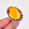 Citrine Gemstone 925 Sterling Silver Jewelry Ring, Adjustable Ring ...