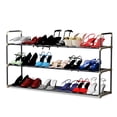 Shoe Rack with 3 Shelves Holds 18 Pairs by Home-Complete - Walmart.com
