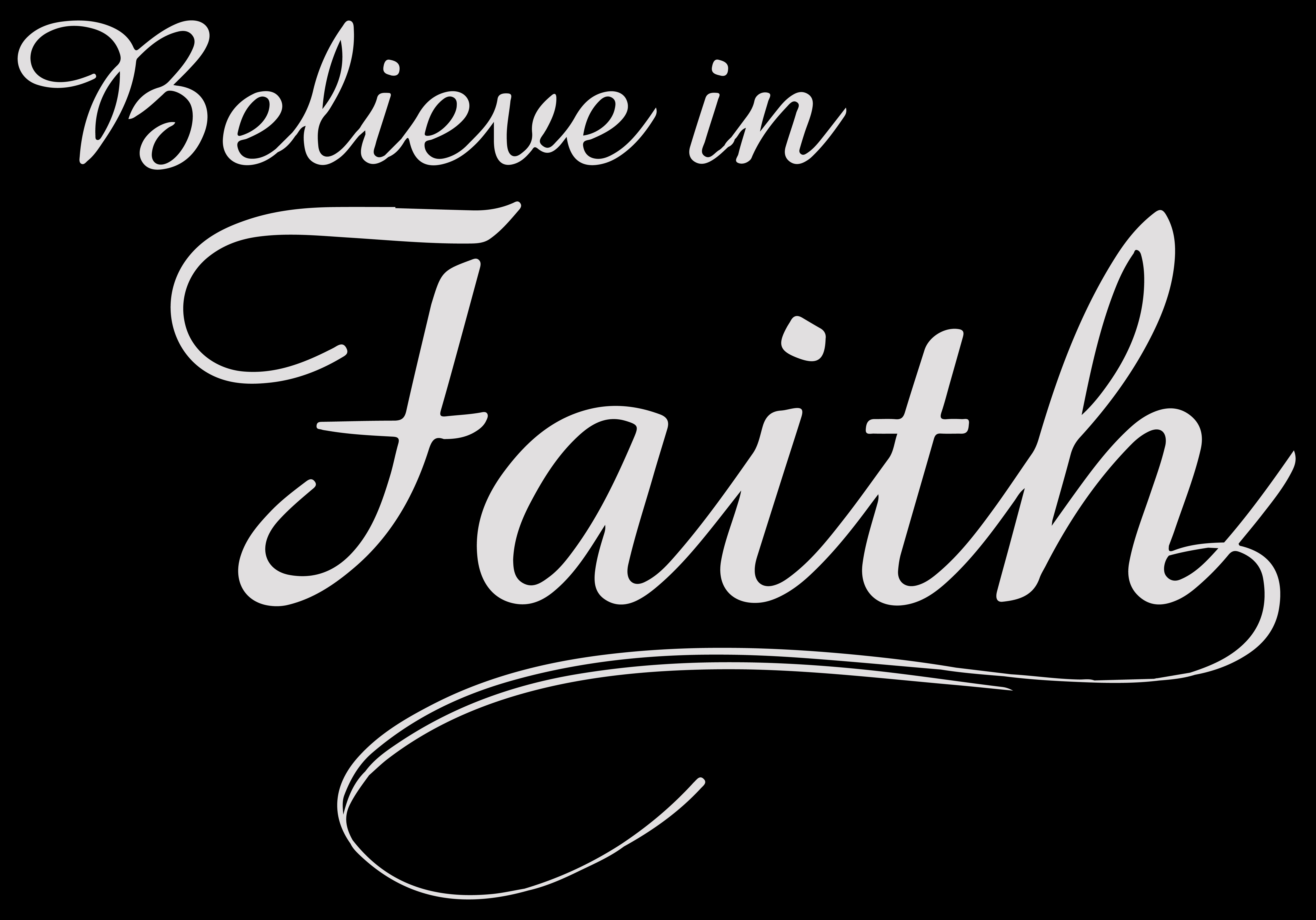 Believe in faith Vinyl Decal Sticker Quote - Small - Light Gray ...