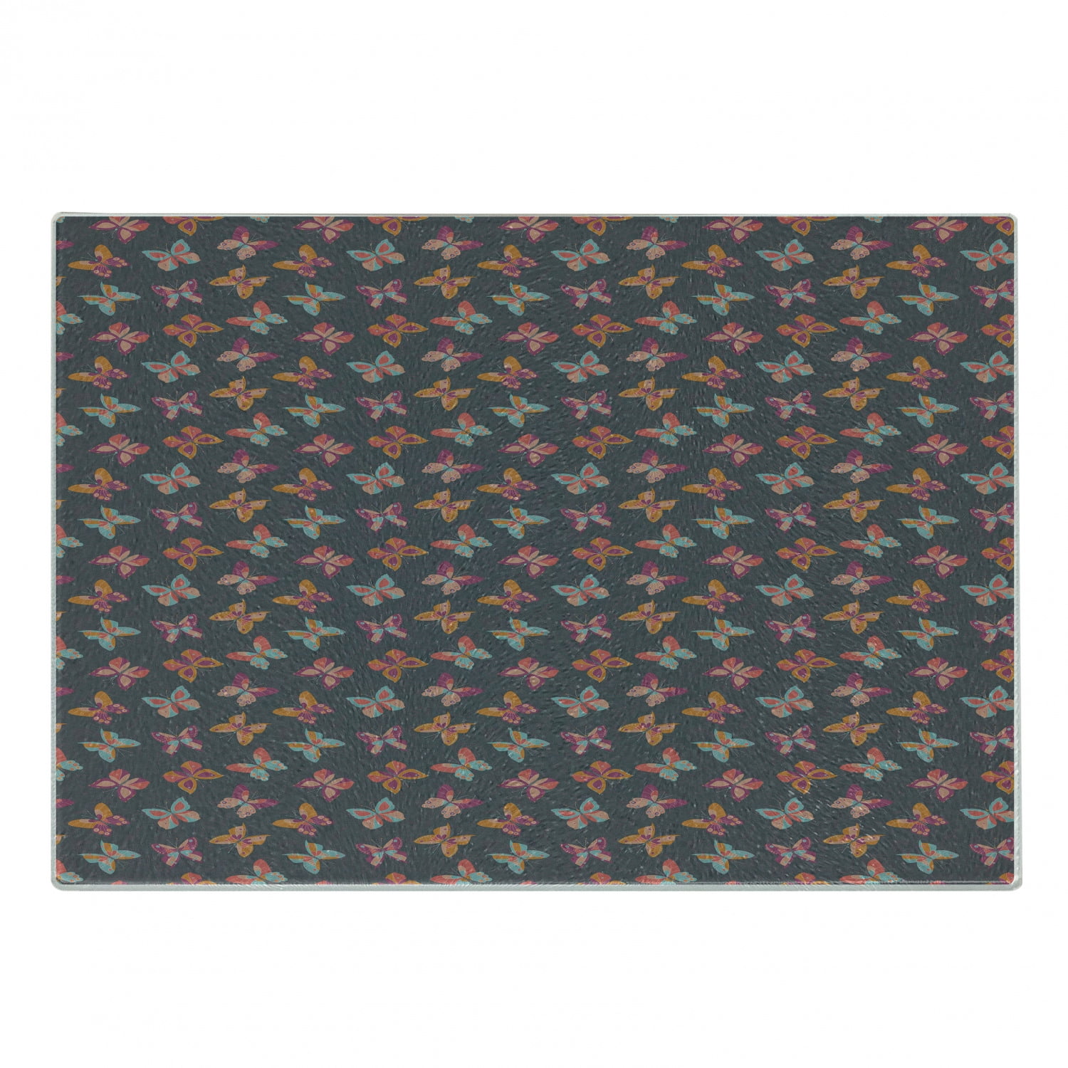 Butterfly Cutting Board, Abstract Cheerful Pattern with Colorful Moth ...
