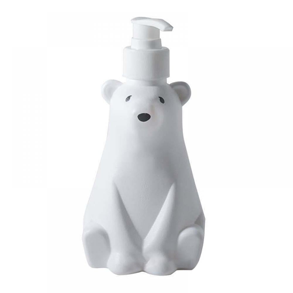Magazine 900/450/300ml PET Soap Bottle Cute Polar Bear Shape Shower Gel ...