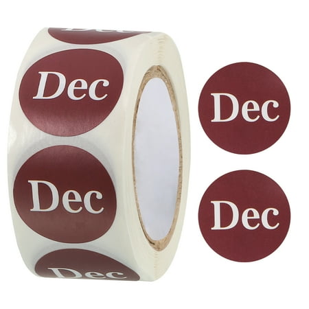 Round Month Labels 1 Inch 1 Roll DIY Color Coding Circle Stickers ...