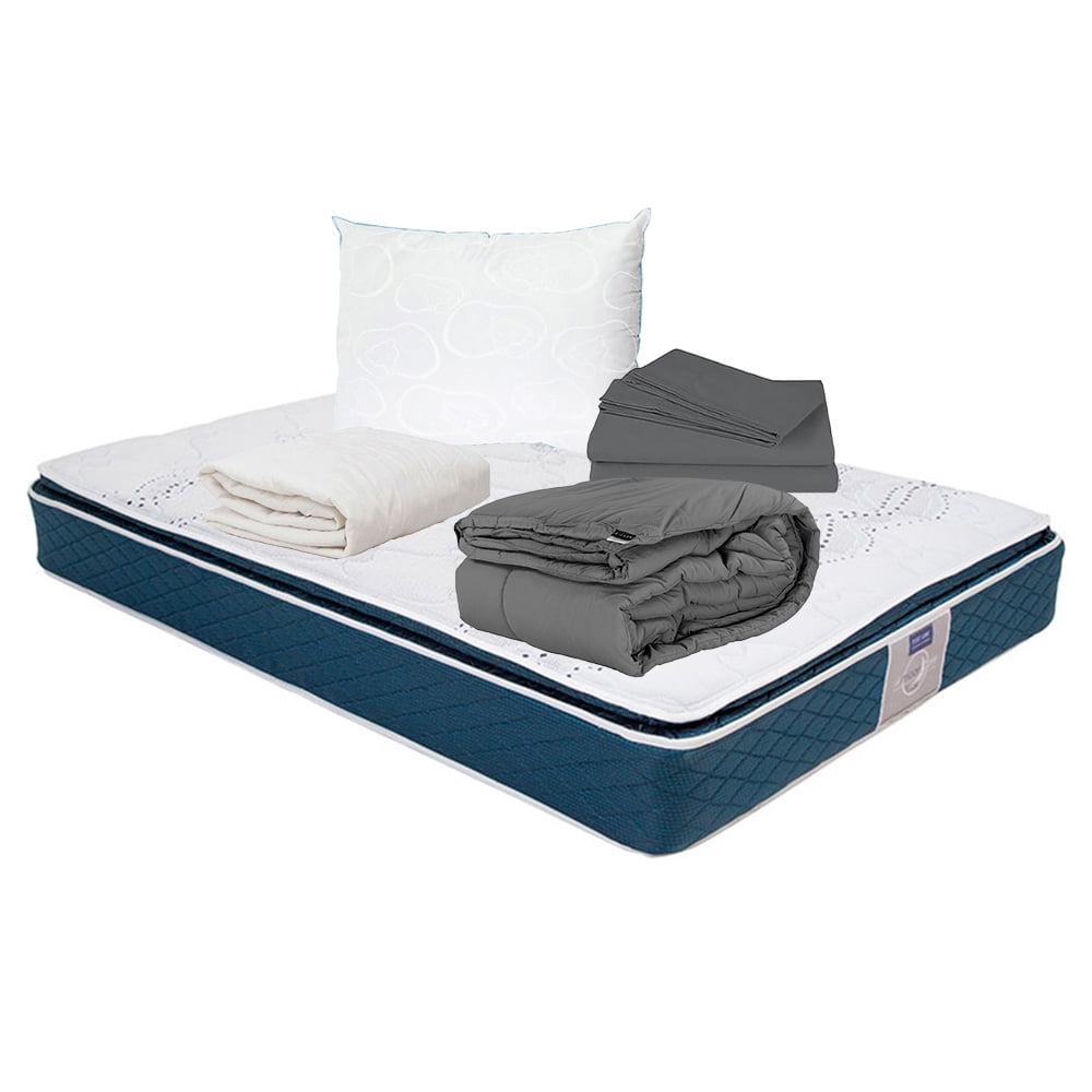 Colchón Queen Size Trust+Almohada Oso+Protector de Colchon Spring Air ...