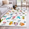 2.7x5 Area Rugs, Colorful Alphabet Non-Skid Rubber Backing Large ...