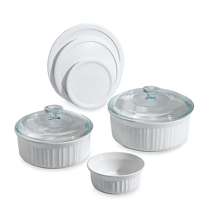 CorningWare French White 8-Piece Bakeware Set - Walmart.com