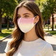 Disposable 3 Layer Protective Face Masks Gradient Pink Yellow ...