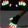 Flashlight Gloves, Finger Gloving Light Gloves, 7 Colors LED Rave ...