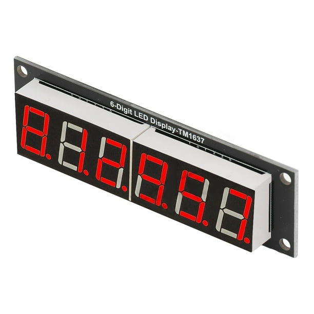 Digital Tube Display Module, 6 Digit 7 Segment LED Display Board TM1637 ...