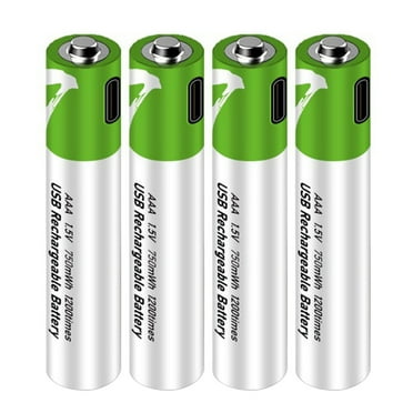 USB Rechargeable AAA Battery, 1.5V / 750mWh Rechargeable Lithium AAA ...