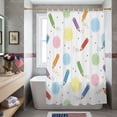 Colored Pencils Art Shower Curtain for Bathroom, Blue Green Red ...