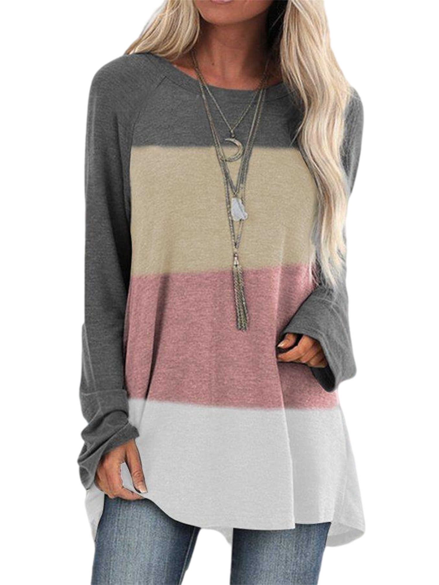 Casual Dandelion Print Longline Shirt for Women Plus Size Long Sleeve ...