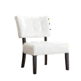 Roundhill Blended Leather Tufted Accent Chair With Oversized Seating