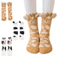 Aellinatey Thermal Long Socks Women Winter Thick Coral Fleece Soft ...