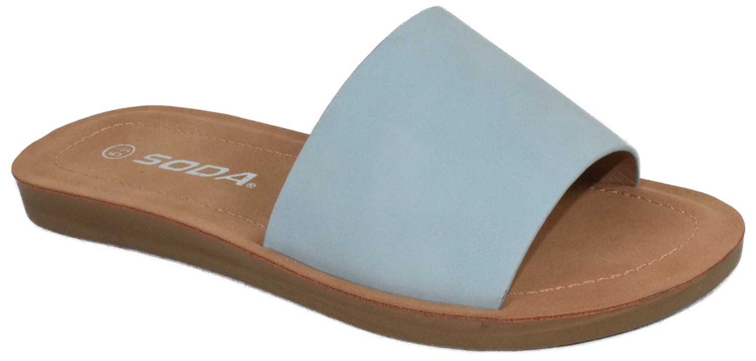 Soda Shoes Women Flip Flops Basic Plain Slippers Slip On Sandals Slides ...