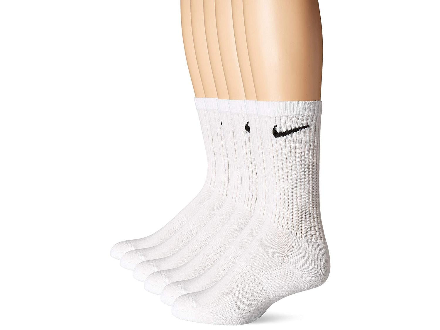 Nike Everyday Cushion Crew Socks Unisex Nike Socks White Black Size
