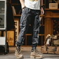 Cargo Pants Men Work Outdoor Casual Pants Tapered Ankle Cuff Large ...