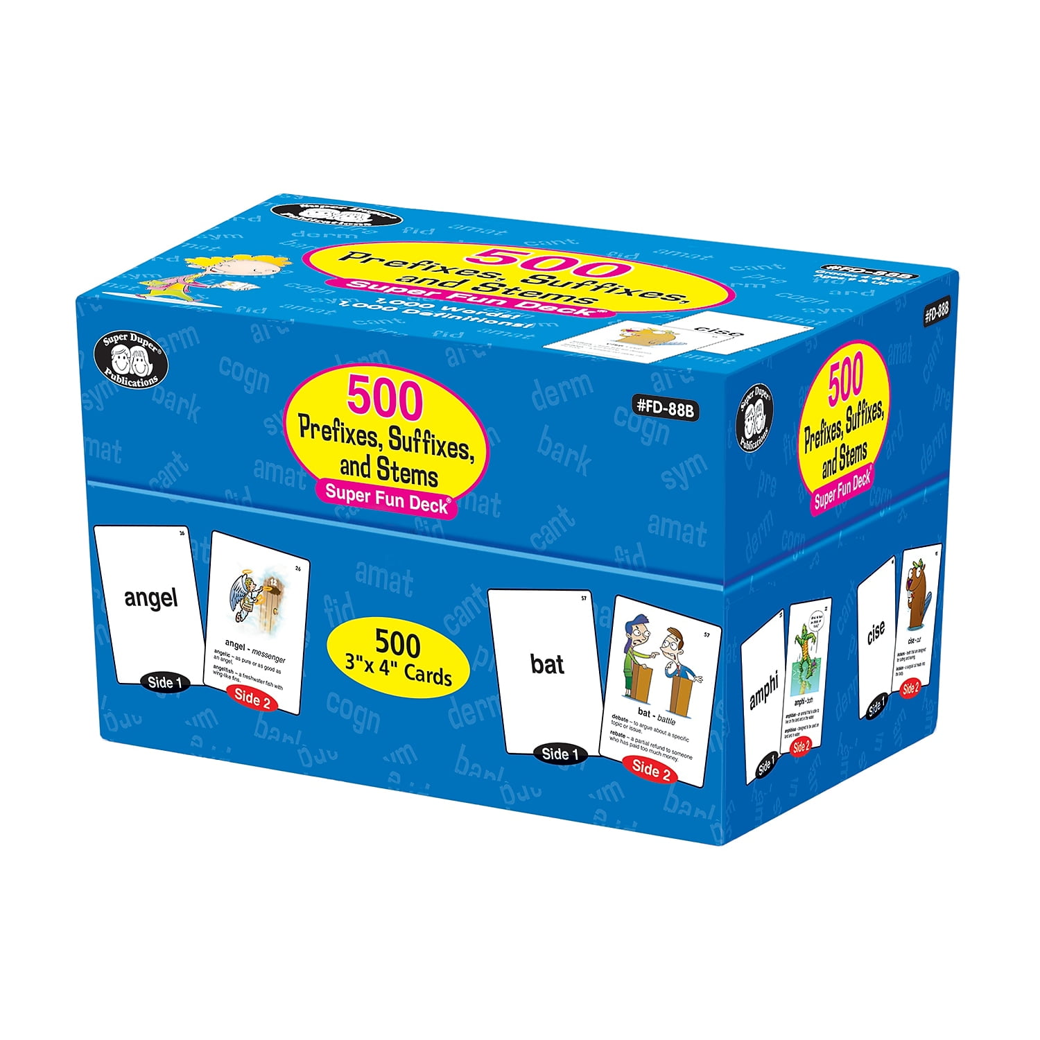 Super Duper Publications Flash Cards, 500 Prefixes Suffixes and Stems ...