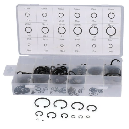 Snap Ring Assortment Kit, Retaining Ring Anticorrosion 300PCS Universal ...