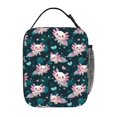 axolotl pattern Lunch Bag, Insulated Lunch Bag, Portable Lunch Box ...
