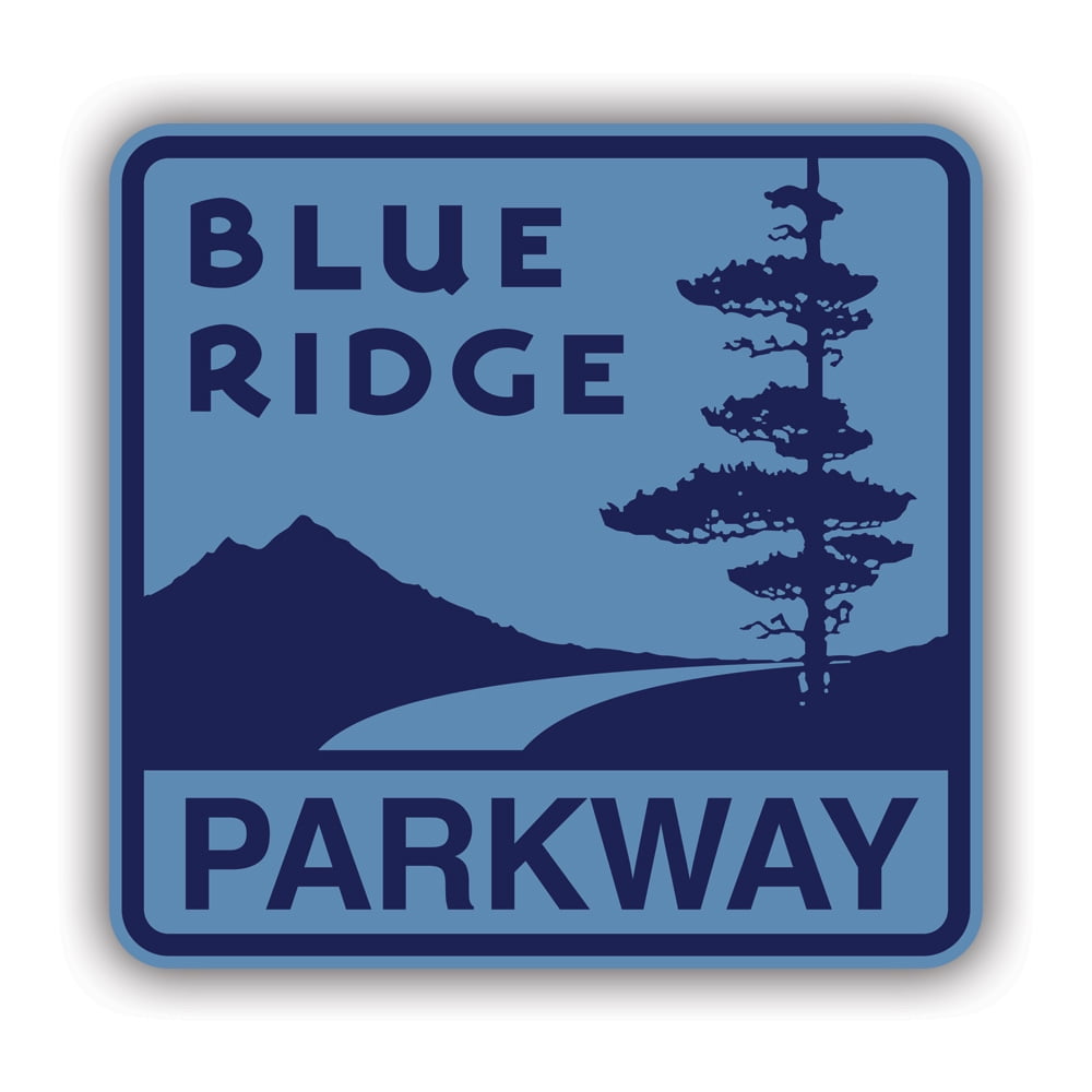Vintage Blue Ridge Parkway Sticker Decal - Self Adhesive Vinyl ...