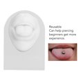 Silicone Tongue Piercing Model with Display Stand, 3D Simulated Tongue ...