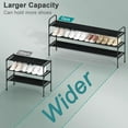 Highcool 3 Tier Long Shoe Rack for Closet, Screw Fastened Plastic ...