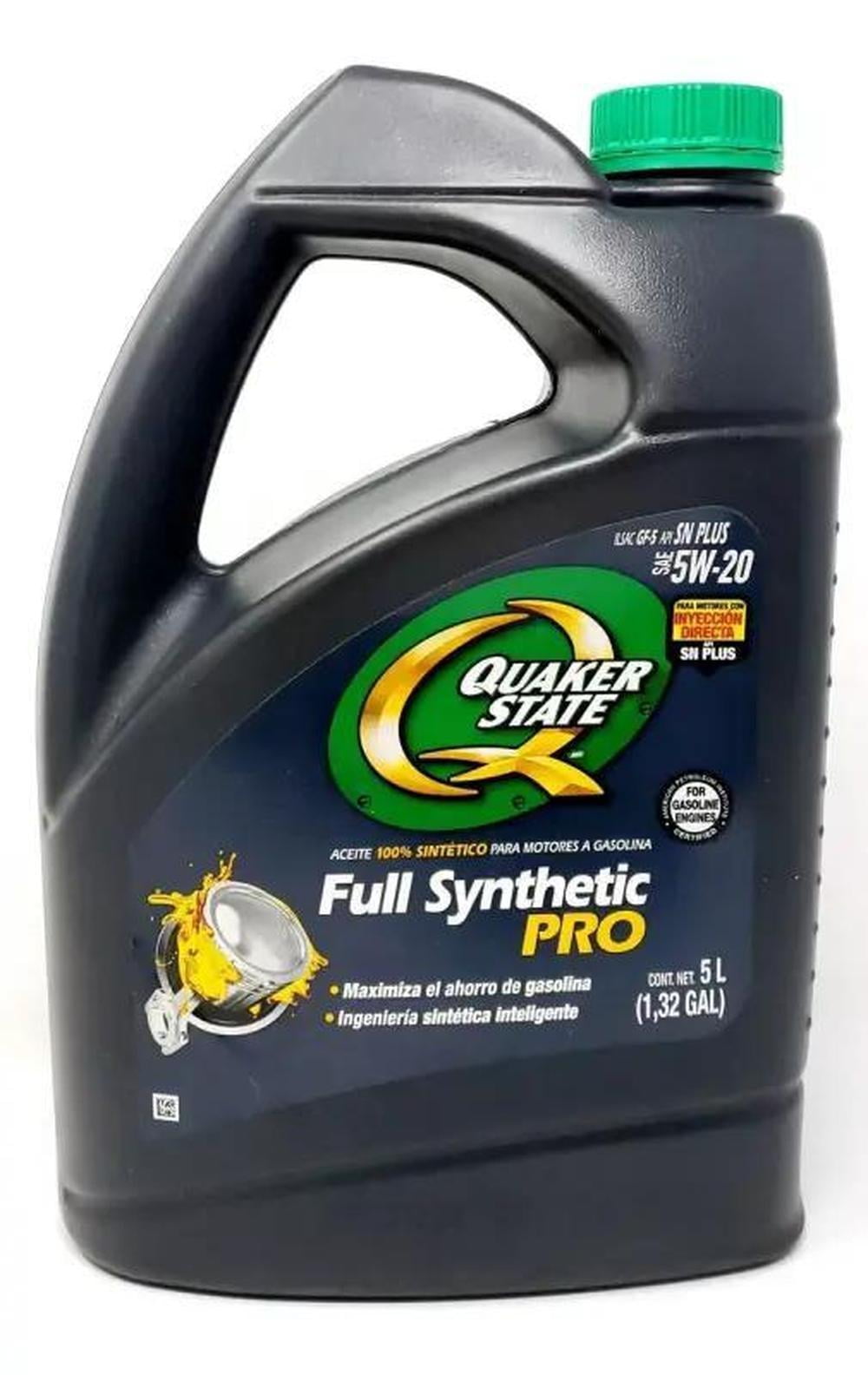 Aceite Quaker State Full Synthetic Pro Motor A Gasolina 5W20 Quaker ...