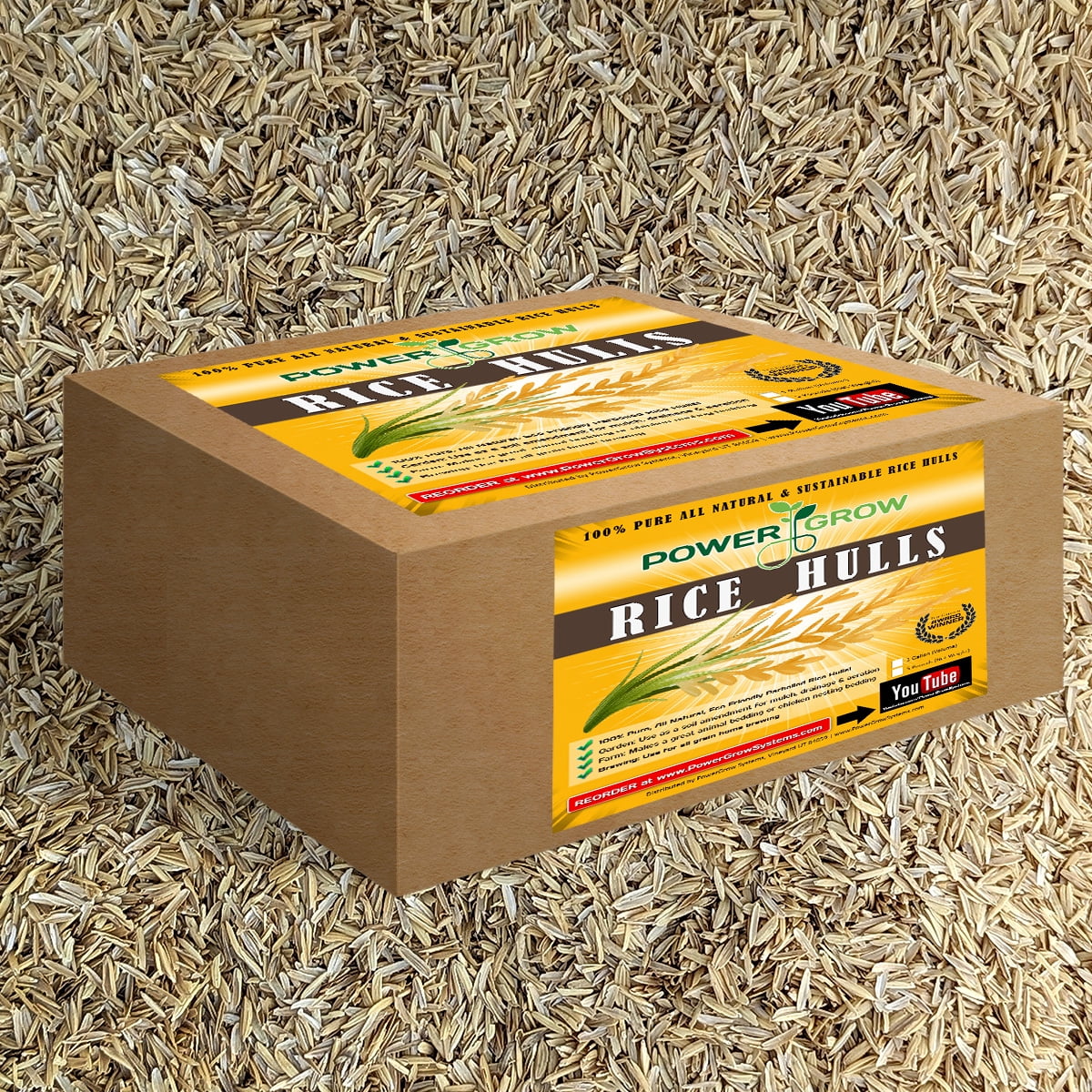 RICE HULLS - Premium All Natural Rice Hulls (5 Pound Box) - Walmart.com