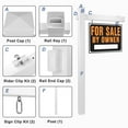 VINGLI 6' Vinyl PVC Real Estate Sign Post, 36" Arm, Holds up to 24 ...