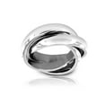 ELYA Jewelry Women's Triple Rolling Intertwined Bands Stainless Steel ...