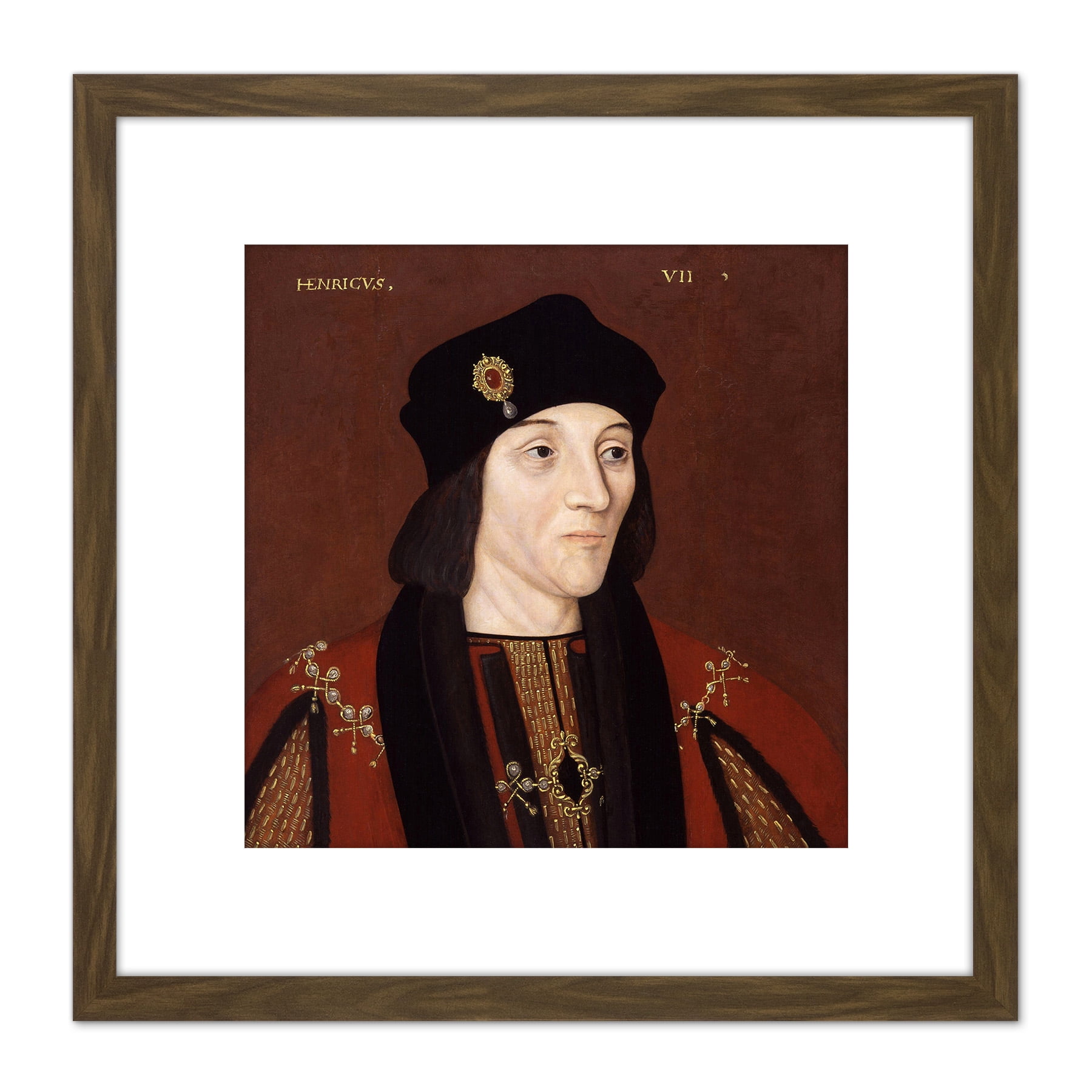 Anonymous Portrait King Henry VII England Painting 8X8 Inch Square ...