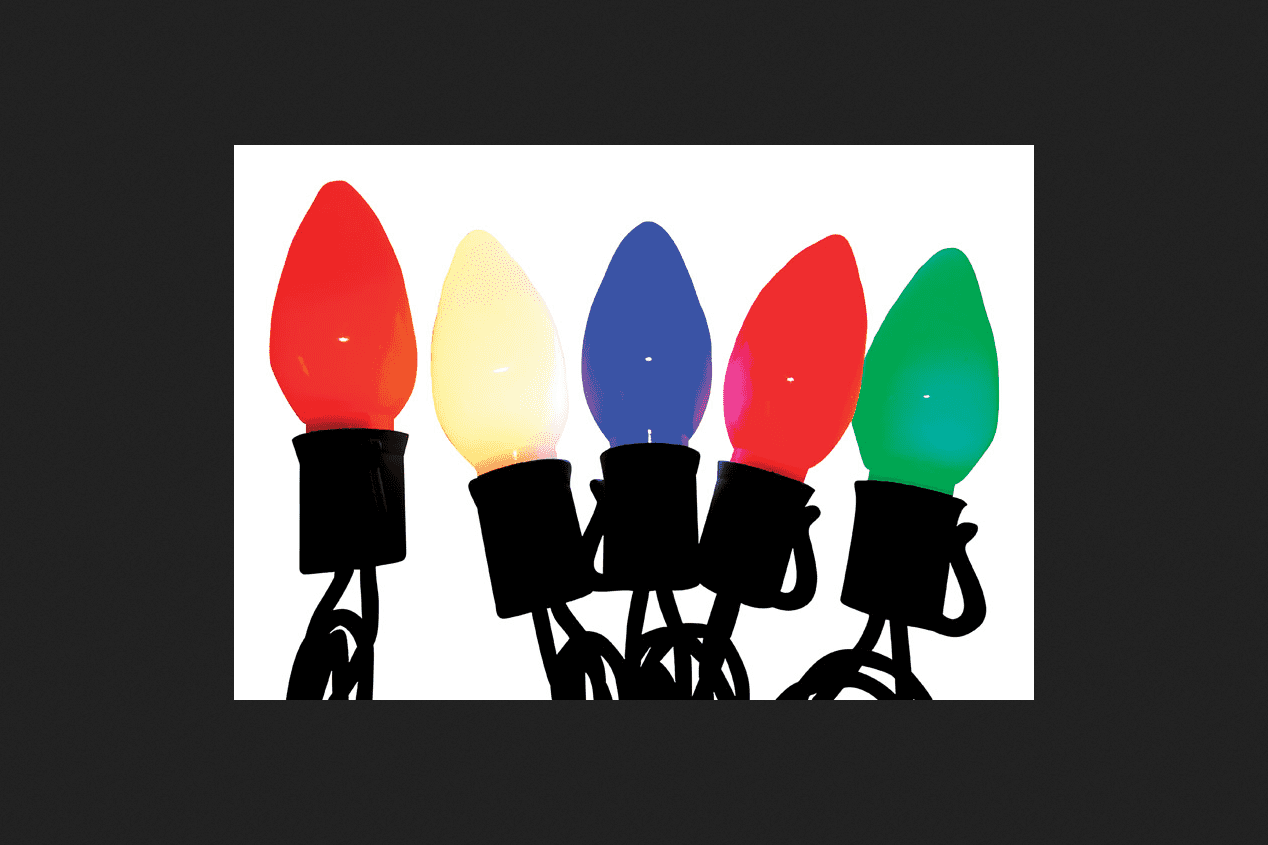 Celebrations C9 LED Ceramic Look Christmas Light Set Multicolored 24 ft ...