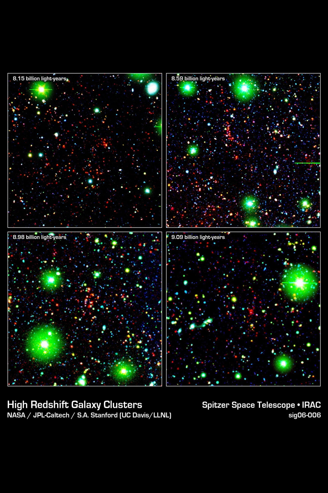 24"x36" Gallery Poster, High Redshift Galaxy Clusters - Walmart.com