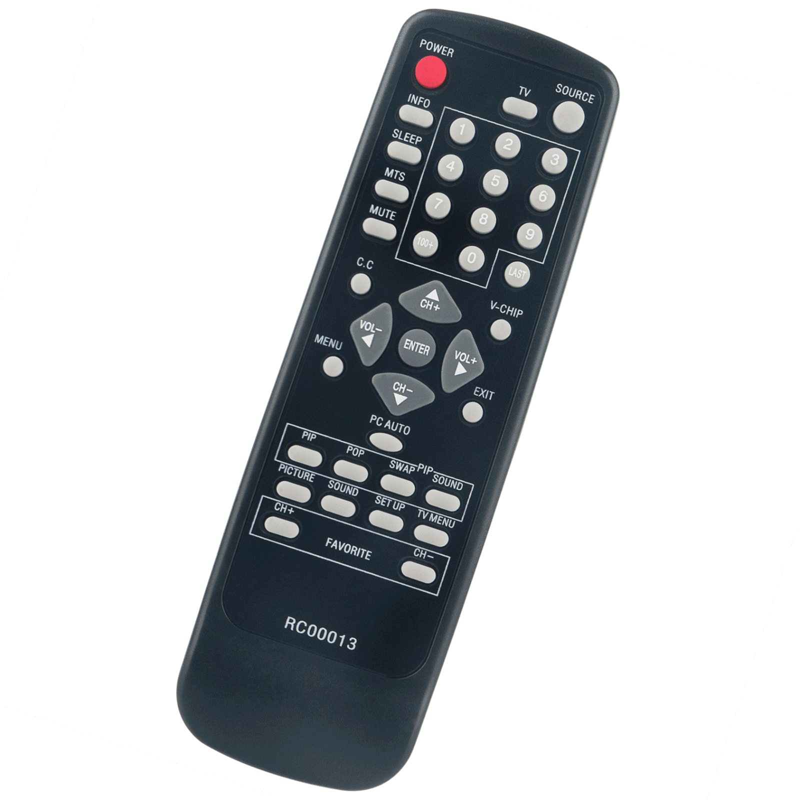 RC00013 Replacement TV Remote Control for ViewSonic LCDTV Display ...