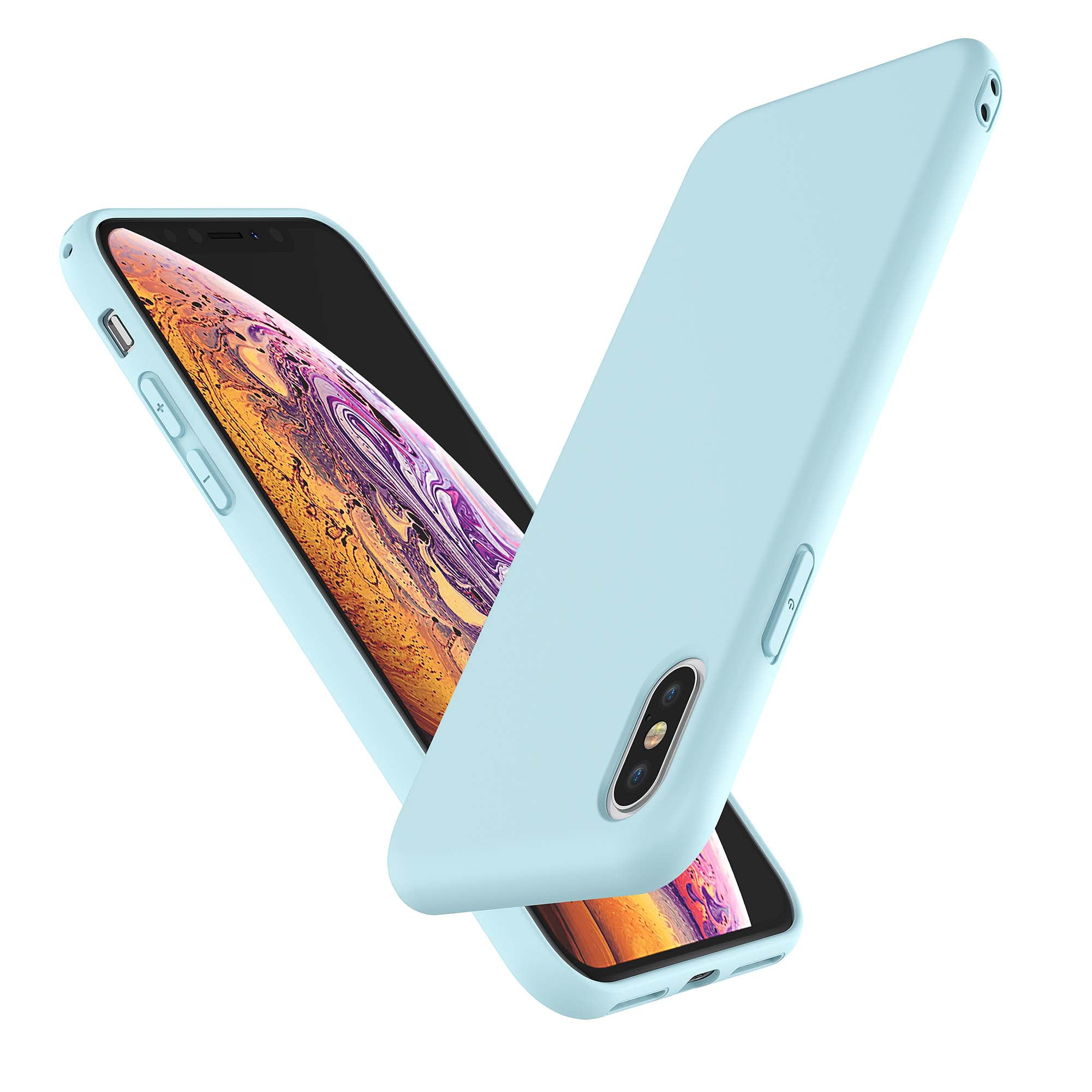 Cell Phone Cases For 6.5" iPhone XS Max, Njjex Liquid Silicone Gel ...