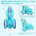 SubSun Outdoor Beginner's Roller Skates for Kids, 3-Point Balance with ...