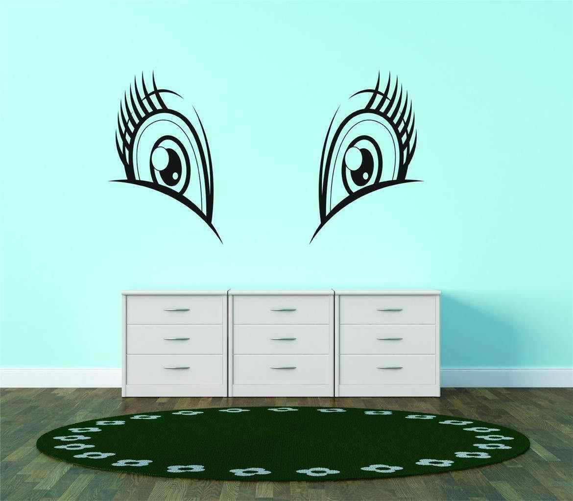 Design With Vinyl Artwork Big Eyes Thick Lashes Beautiful Wall Decal ...