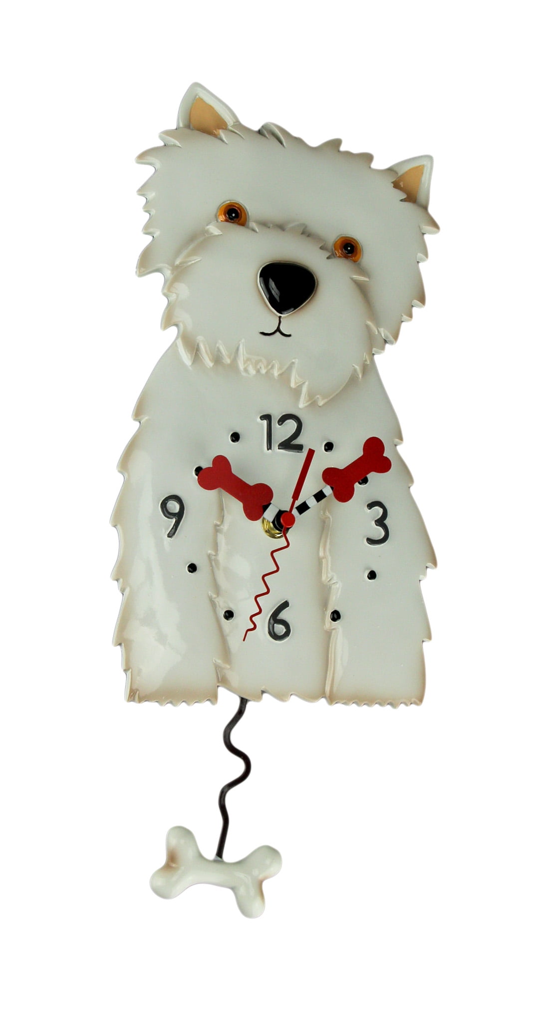 Allen Designs Westin the White Westie Dog Pendulum Wall Clock - Walmart.com