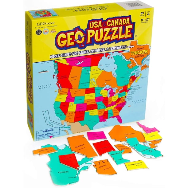 GeoToys ? GeoPuzzle USA y Canada ? Juguetes educativos p Geotoys ...