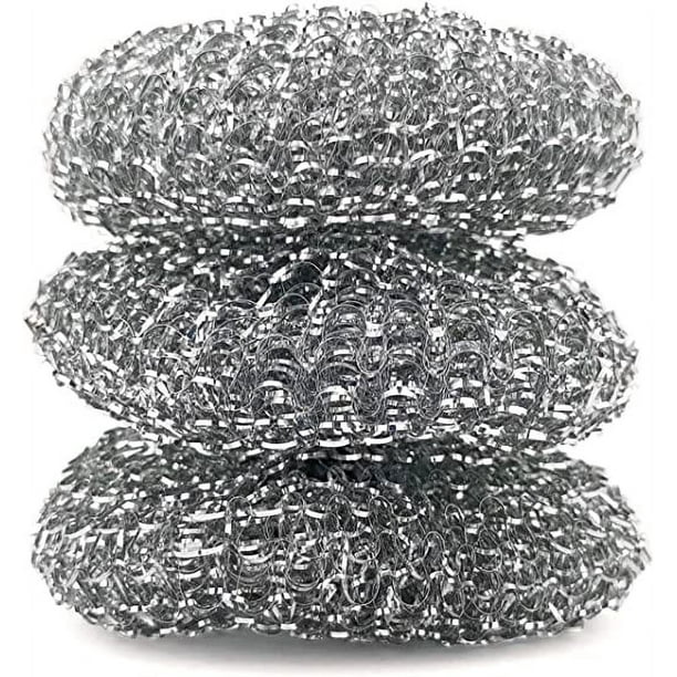 Set of 3 Stainless Steel Sponges for Metal Pots Multicolor - Walmart.ca