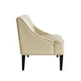 Inspired Home Rayna Beige Linen Bench - Upholstered | Swoop Arm ...