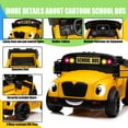 FINITO Electric School Bus Ride-On Toy, 24V, 4 Wheels, Remote Control ...