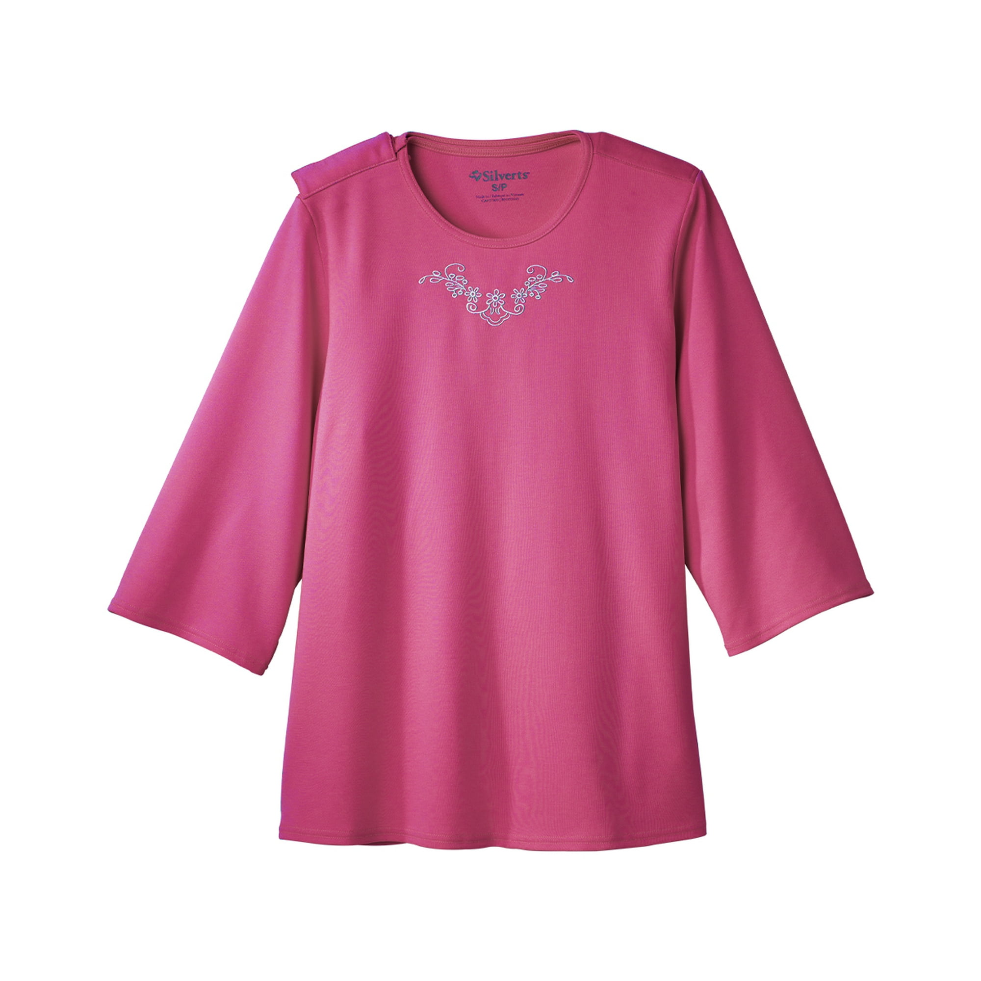 Click here for Silverts Womens Open Back Adaptive Embroidered Nec... prices