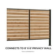 Backyard Discovery 8'x6' Cedar Wood Outdoor Privacy Screen Wall Add-On ...