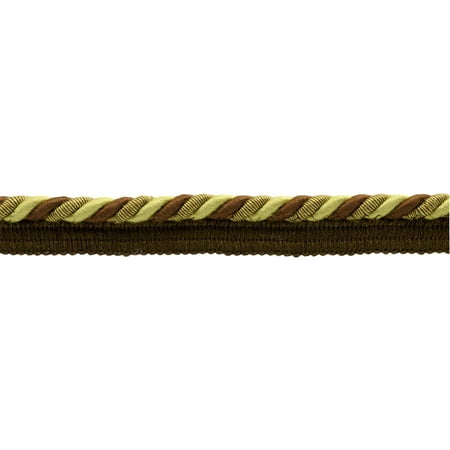 3/8" (1cm) Chocolate Collection Twisted Rope Cord Trim with Lip (Style ...