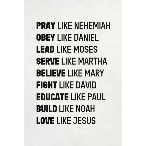 Spiritual Role Models Inspirational Christian Art Print - 12" x 18" Art ...