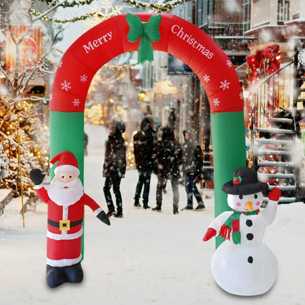Peggybuy 2.4M Christmas Inflatable Arch Cartoon Inflatable Door Cute ...