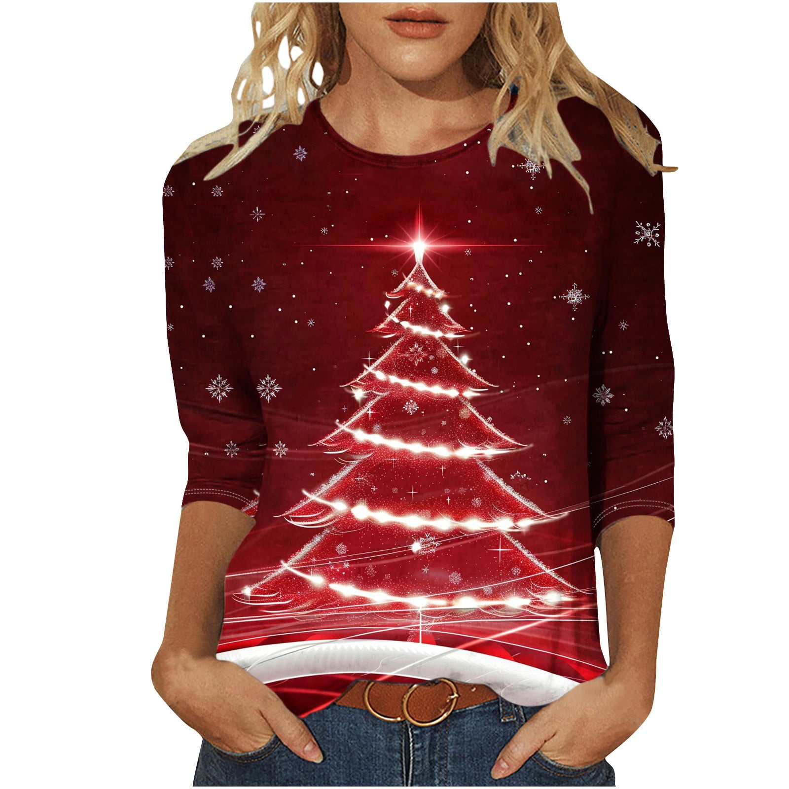 Click here for Ctreela Women Plus Size Merry Christmas Shirt Ugly... prices